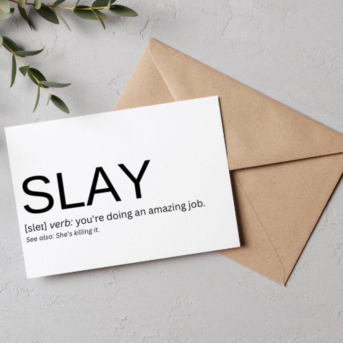 PRINTABLE Slay Congratulations Card, Digital Download Congrats Card ...