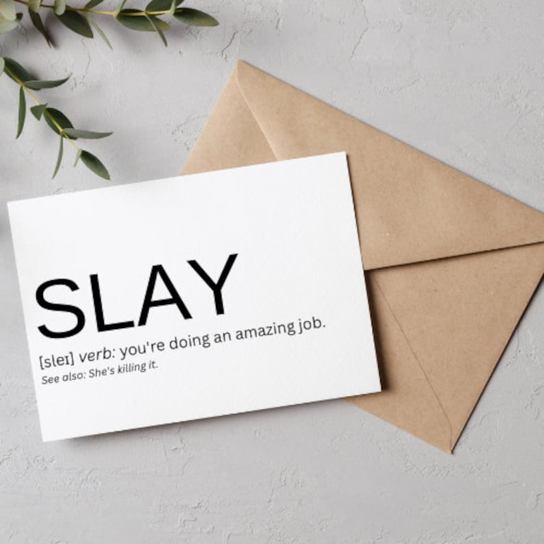 PRINTABLE Slay Congratulations Card, Digital Download Congrats Card ...