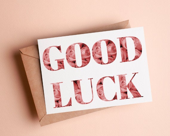 PRINTABLE Good Luck Card, Digital Download Good Luck Card, Good Luck ...
