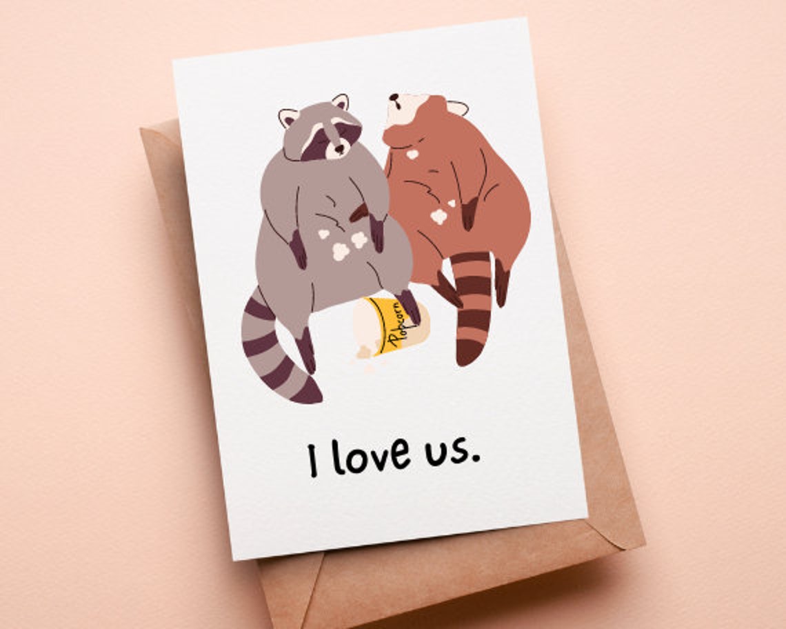 PRINTABLE Anniversary Card, Digital Download Valentine's Day Card, Cute ...