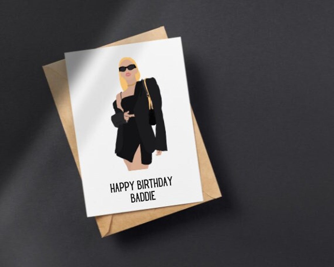 PRINTABLE Baddie Birthday Card, Digital Download Gen Z Birthday Card ...