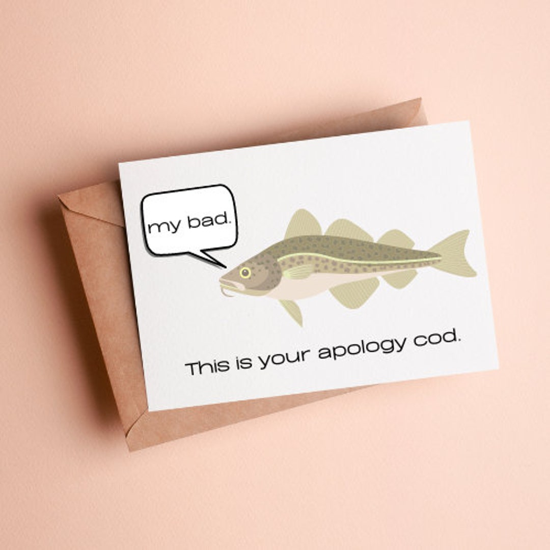 PRINTABLE Apology Card, Digital Download Apologies Card, Funny Cod ...