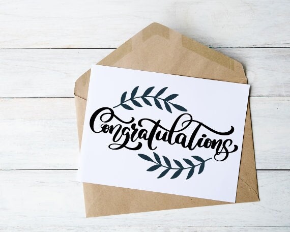 PRINTABLE Congratulations Card, Digital Download Congrats Card ...
