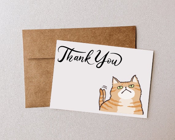 PRINTABLE Thank You Card, Digital Download Thanks Card, Thank You ...
