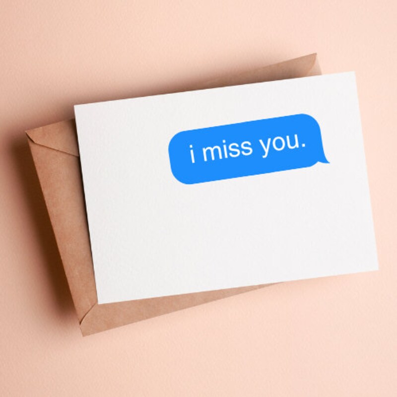I Miss You Card - Etsy