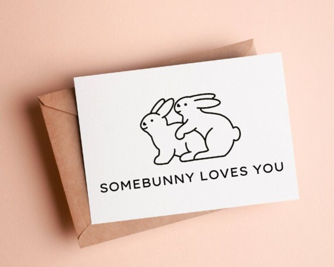 PRINTABLE Bunny Card, Digital Download Anniversary Card, Funny ...