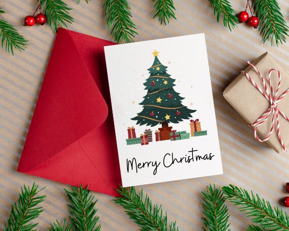 PRINTABLE Christmas Card, Digital Download Merry Christmas Christmas ...