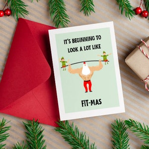 PRINTABLE Christmas Card, Digital Download Fitmas Christmas Card, Cute ...