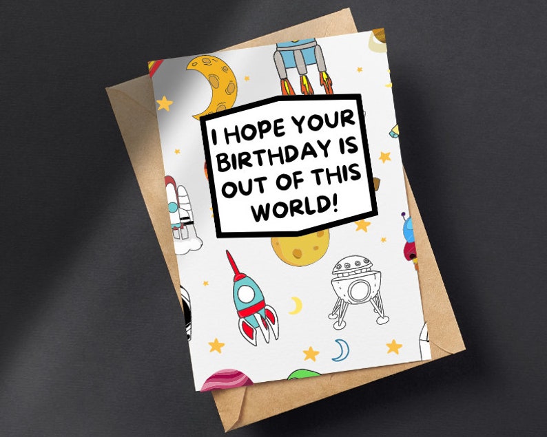 PRINTABLE Kids Birthday Card, Digital Download Childrens Birthday Card ...