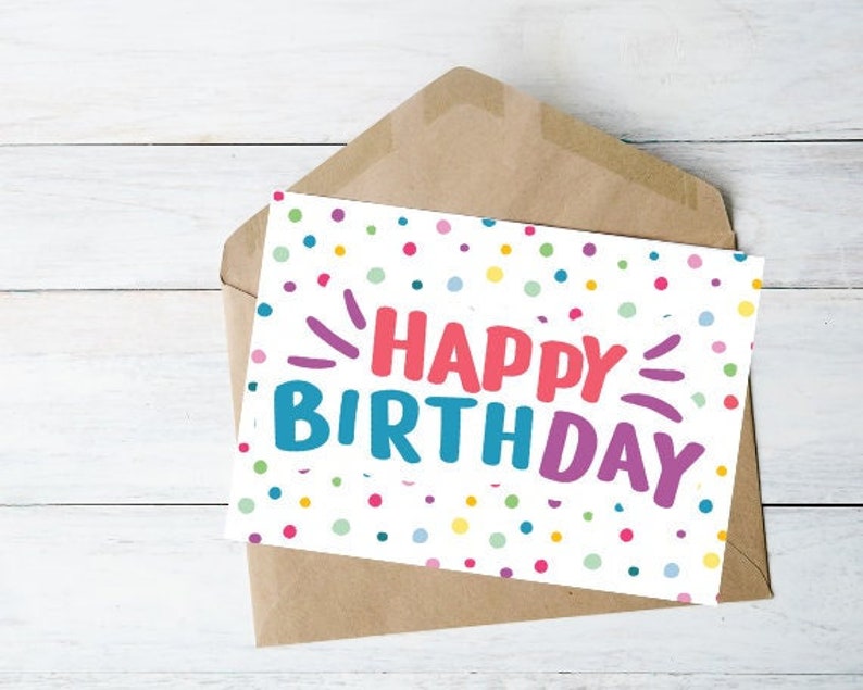PRINTABLE Birthday Card Digital Download Birthday Cards Fun - Etsy