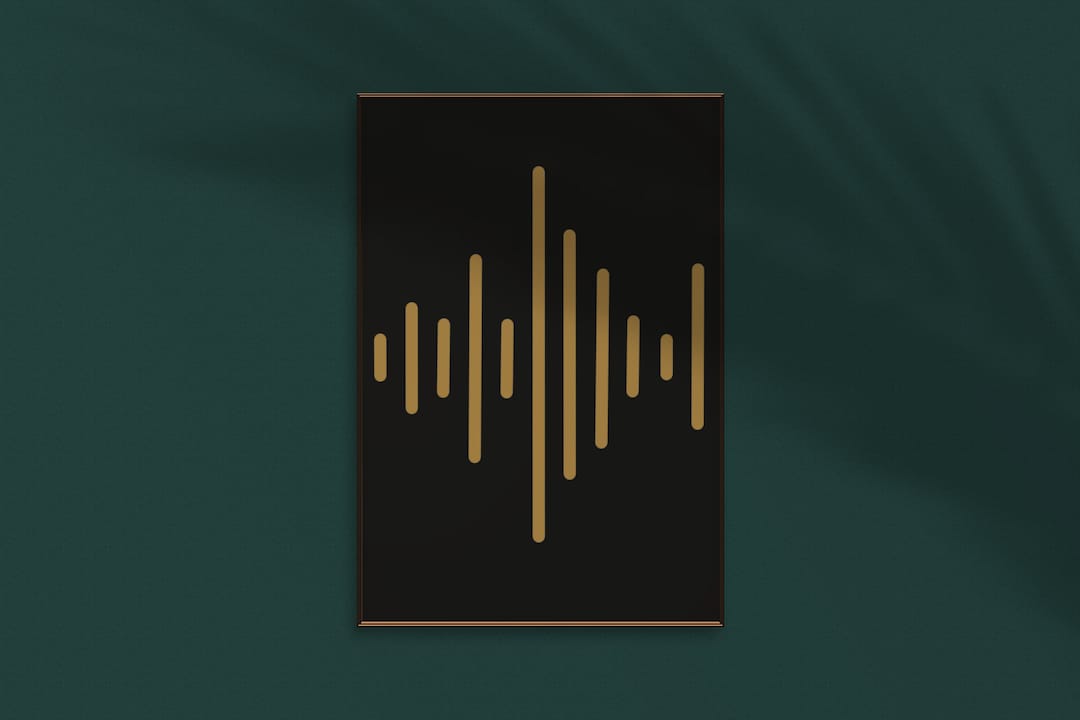 Modern Gold Soundwave Art Print Set, Soundwave Printable Art ...