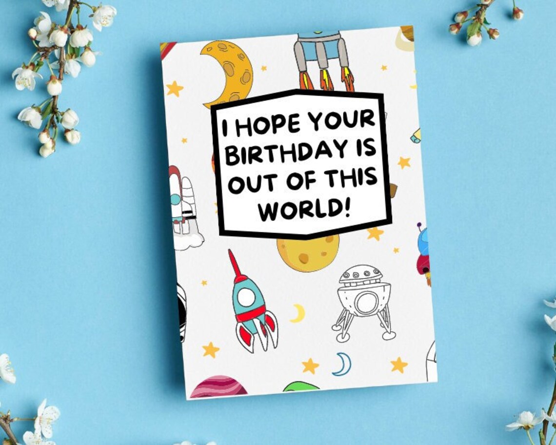 PRINTABLE Kids Birthday Card, Digital Download Childrens Birthday Card ...