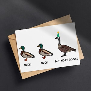 PRINTABLE Funny Birthday Card, Digital Download Birthday Card, Duck ...