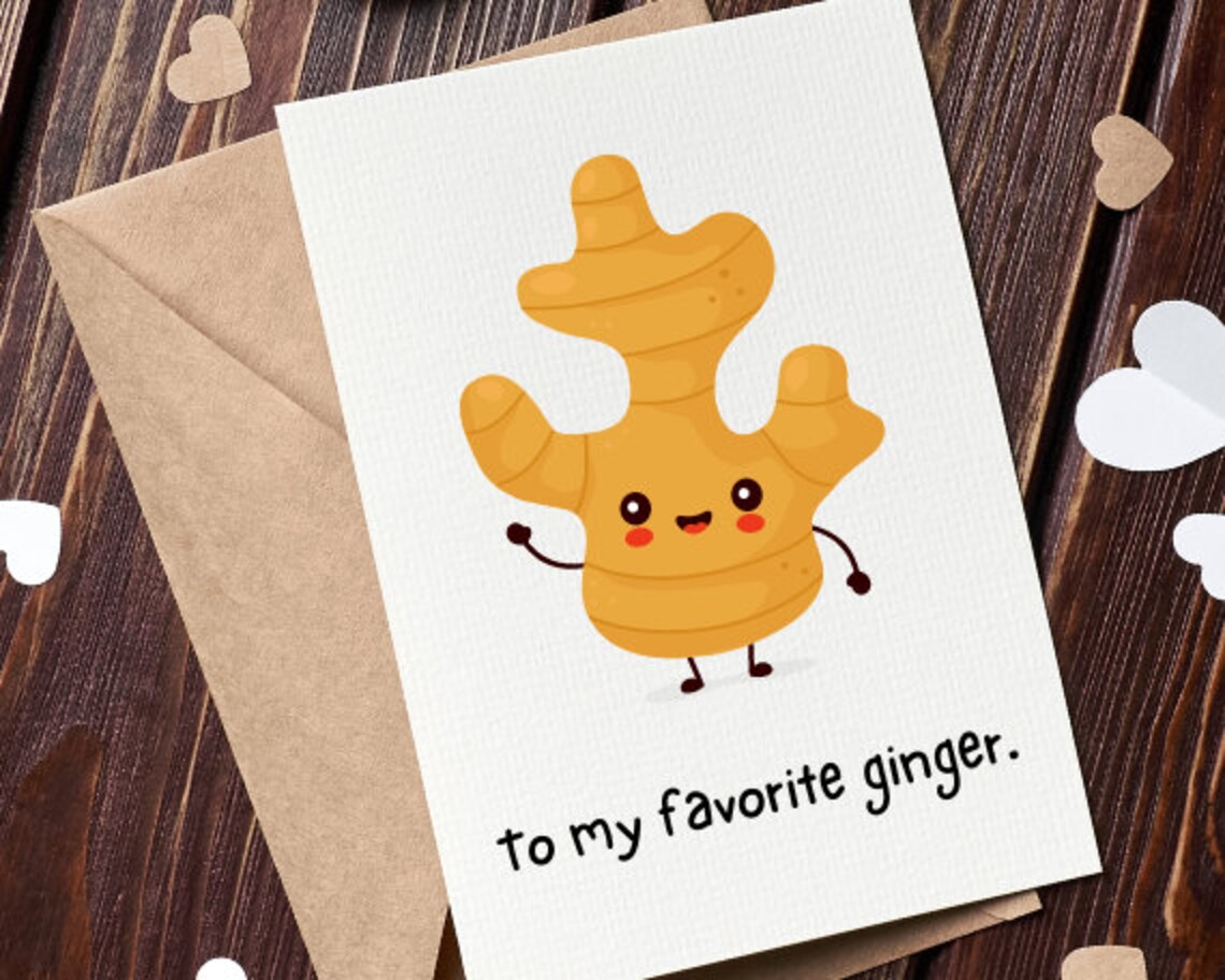PRINTABLE Favorite Ginger Card, Digital Download Cute Anniversary Card ...