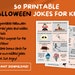 50 Printable Halloween Jokes Lunchbag Cards for Kids, Instant Download ...