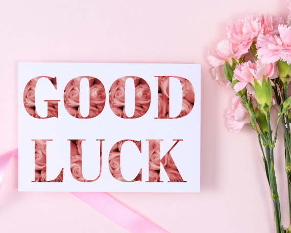 PRINTABLE Good Luck Card, Digital Download Good Luck Card, Good Luck ...