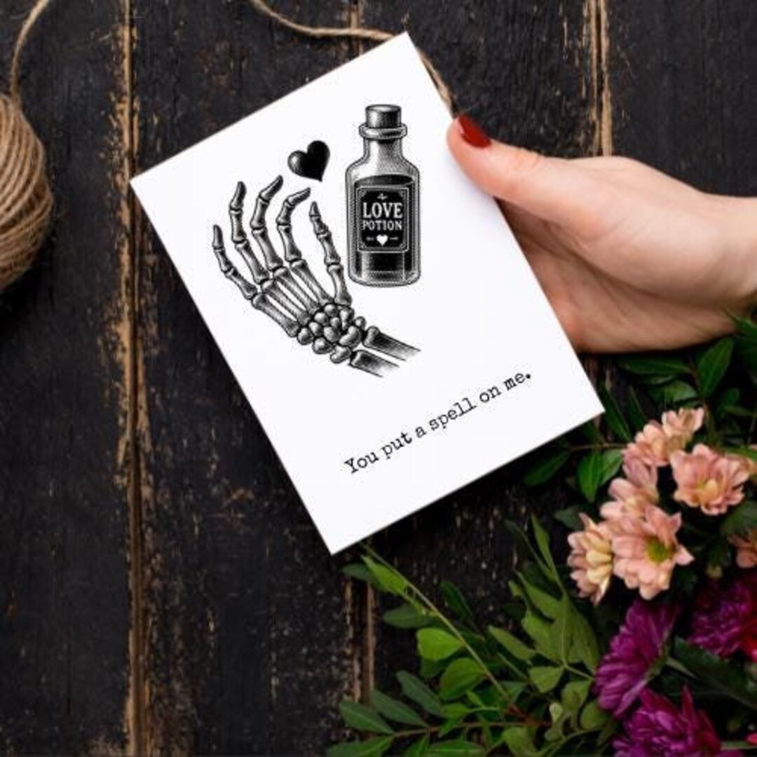 PRINTABLE Anniversary Card, Digital Download Romantic Card, Gothic ...