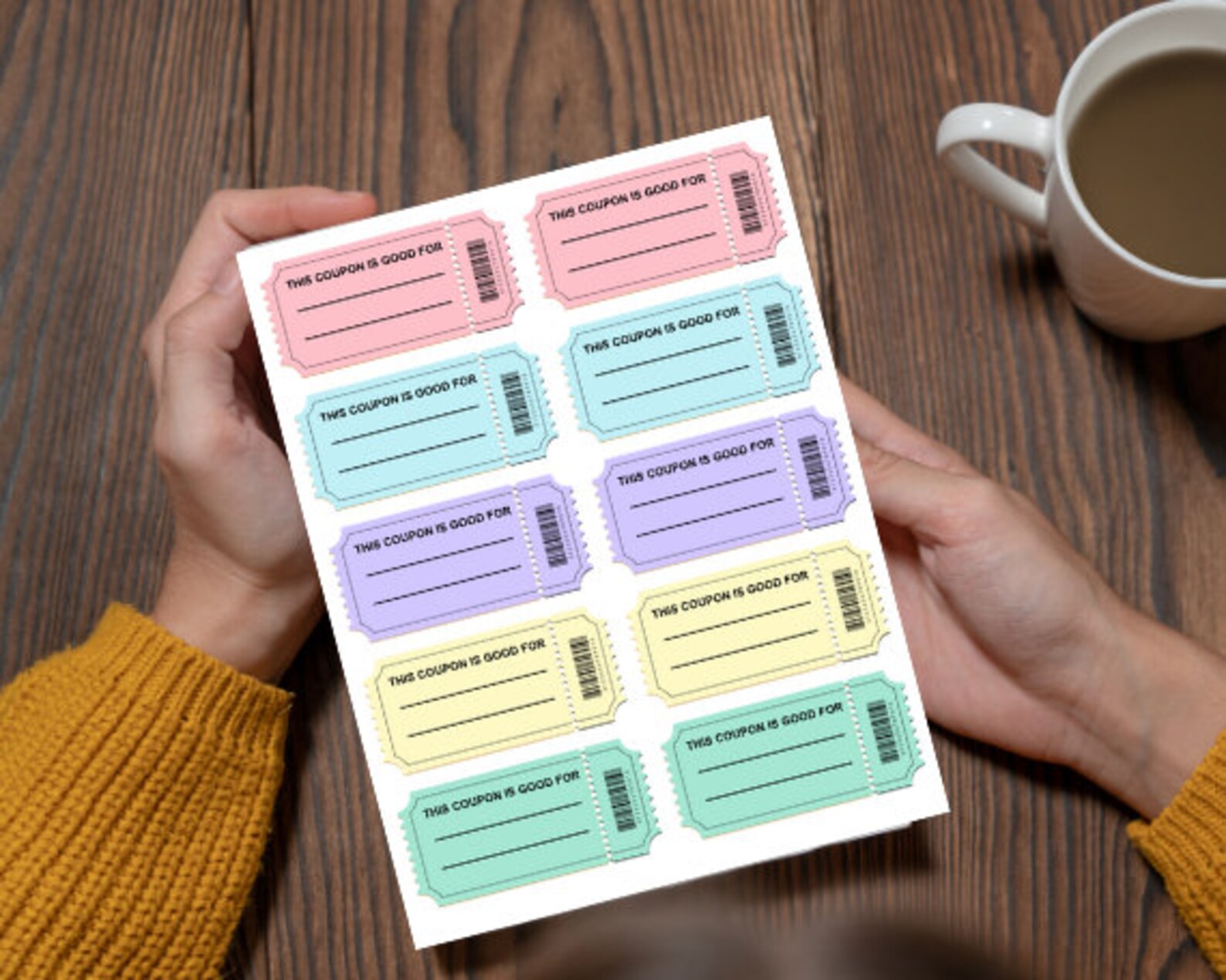 PRINTABLE Blank Coupon Book, Digital Download Coupon Forms, Printable ...