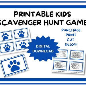 PRINTABLE Scavenger Hunt Games for Kids, Blues Clues Inspired Clue Game ...