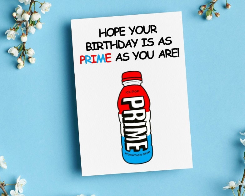 PRINTABLE Kids Birthday Card, Digital Download Prime Birthday Card ...