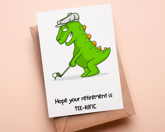 PRINTABLE Funny Golf Retirement Card for Coworker or Boss, Digital ...