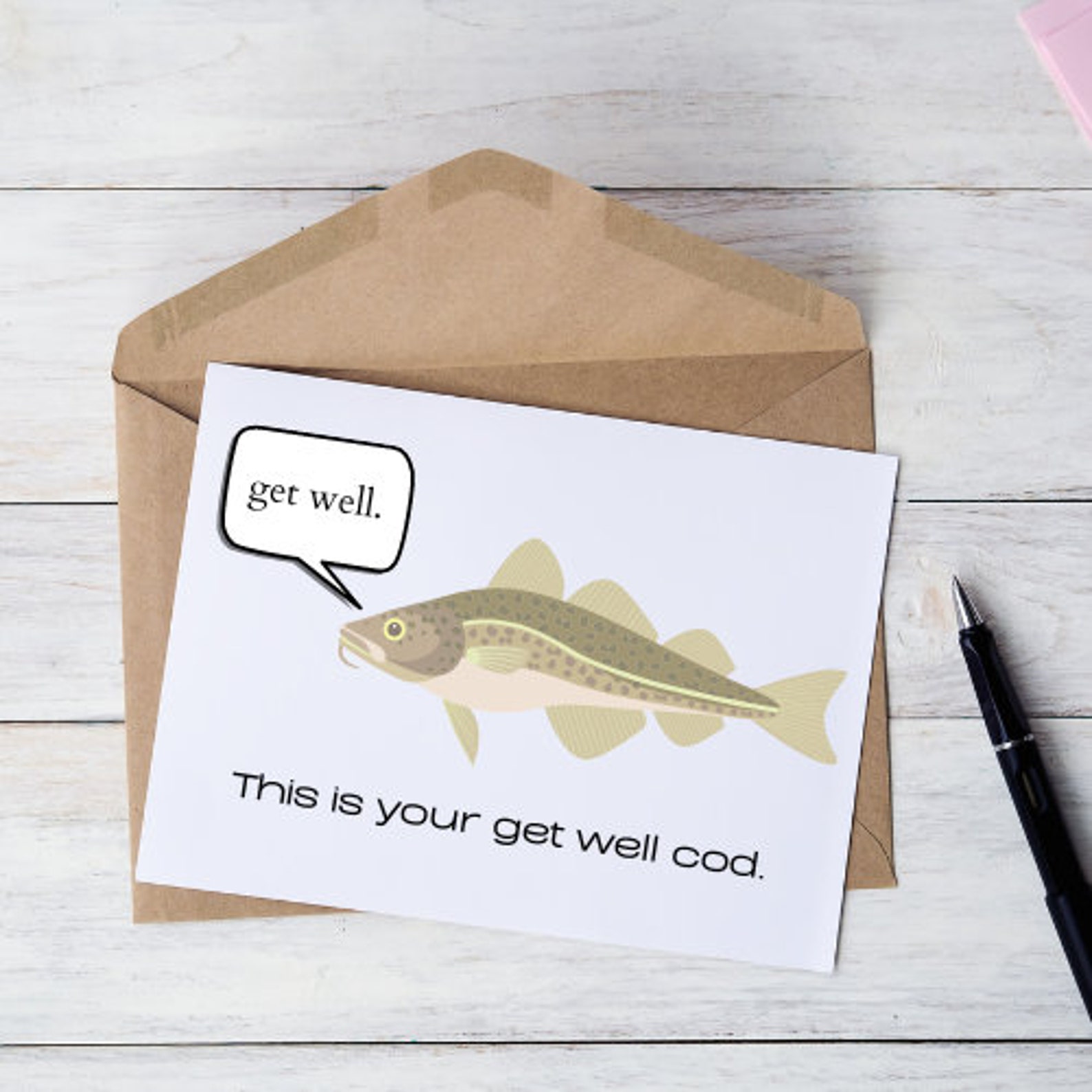 PRINTABLE Get Well Card, Digital Download Get Well Card, Funny Cod Get ...