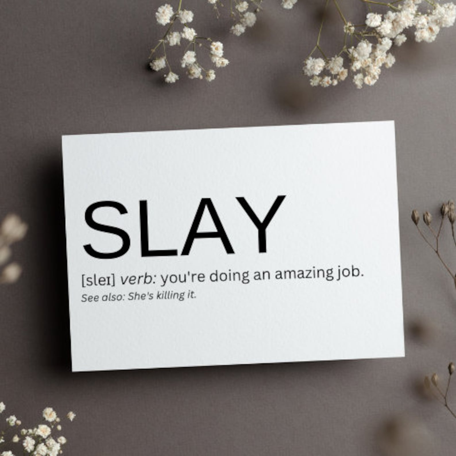 PRINTABLE Slay Congratulations Card, Digital Download Congrats Card ...