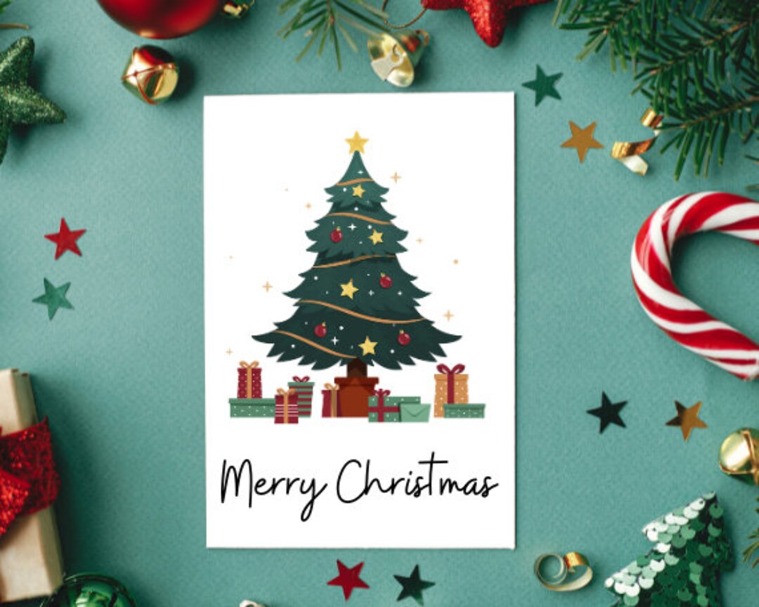 PRINTABLE Christmas Card, Digital Download Merry Christmas Christmas ...