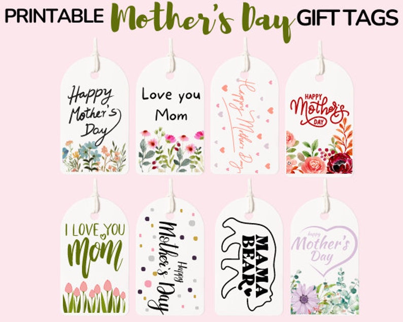 PRINTABLE Mother's Day Gift Tags Instant Download Gift - Etsy