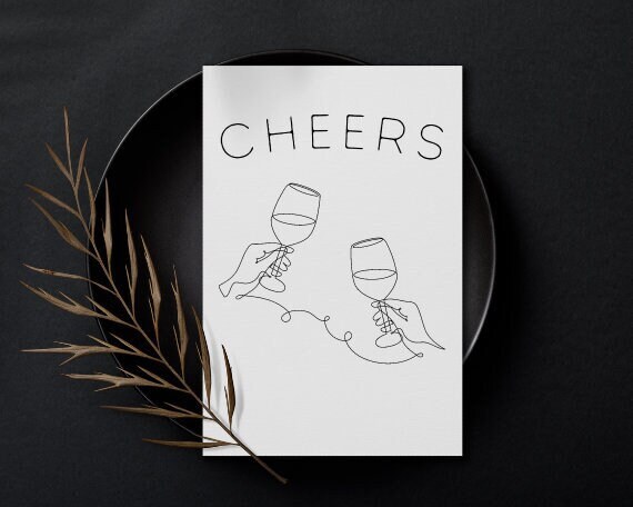 PRINTABLE Congratulations Card, Digital Download Wine Cheers Card for ...