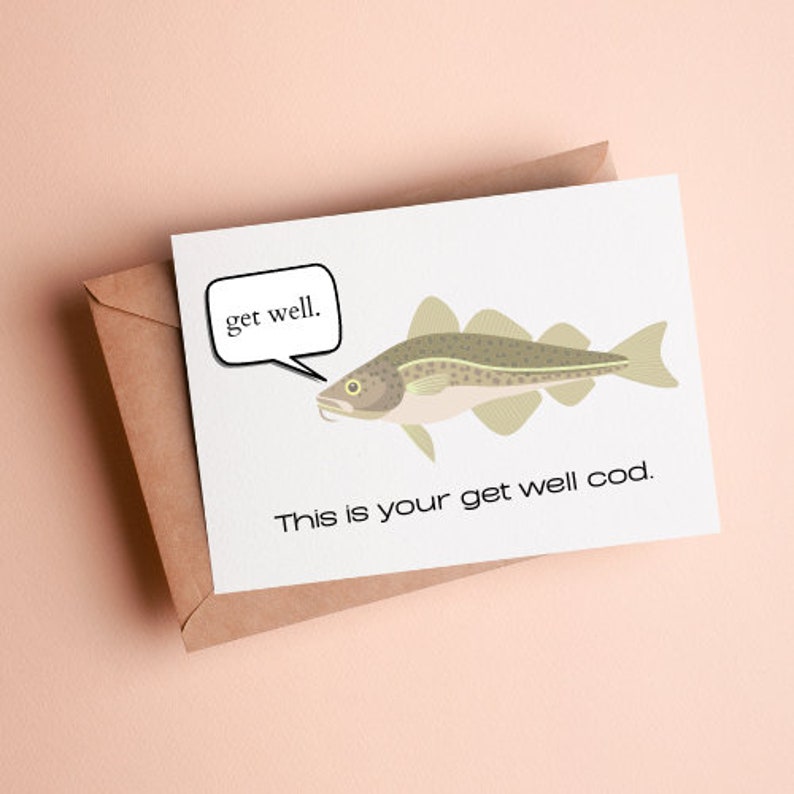 PRINTABLE Get Well Card, Digital Download Get Well Card, Funny Cod Get ...