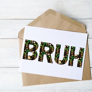 PRINTABLE Bruh Greeting Card, Digital Download Card, Gen Z Printable ...