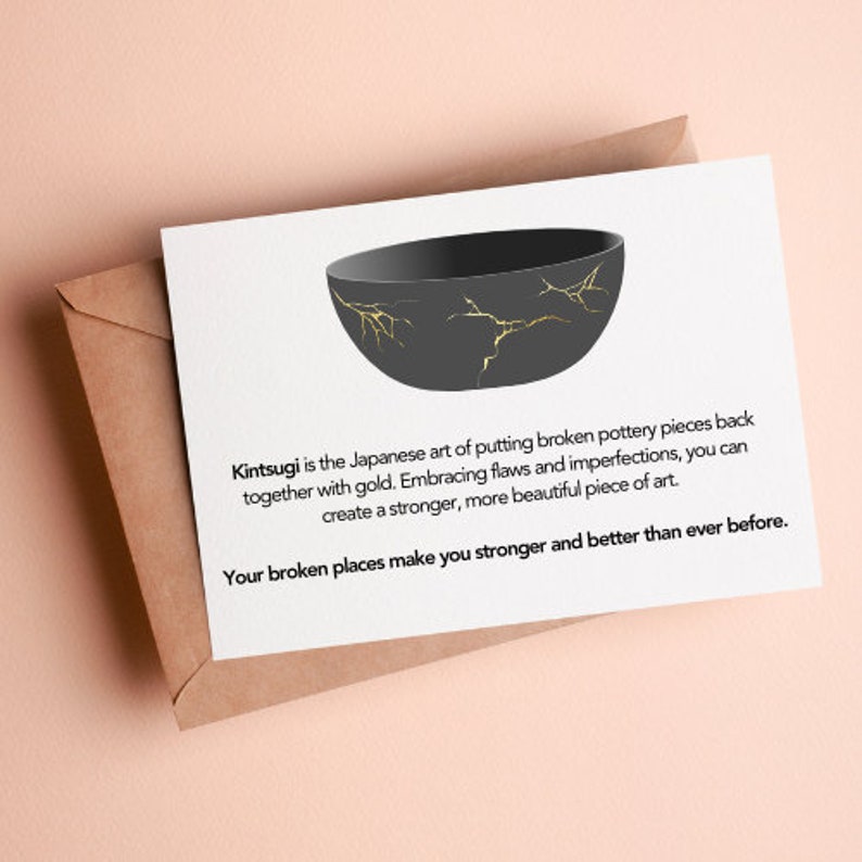 PRINTABLE Thinking of You Card, Digital Download Kintsugi Card, Get Well Card for Friends ...