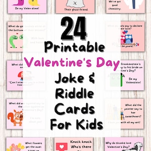 24 Printable Kids Valentine's Day Jokes, Kids Valentine's Day Lunch Bag ...