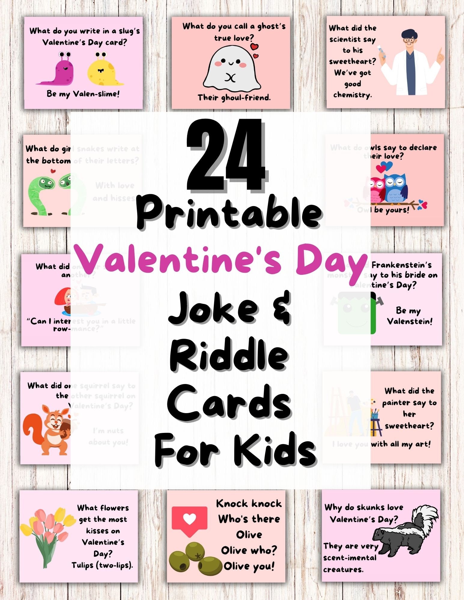 24 Printable Kids Valentine's Day Jokes, Kids Valentine's Day Lunch Bag ...