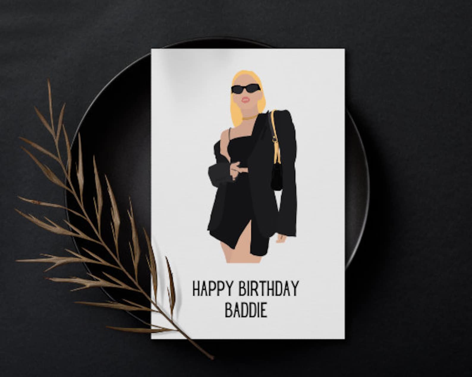 PRINTABLE Baddie Birthday Card, Digital Download Gen Z Birthday Card ...