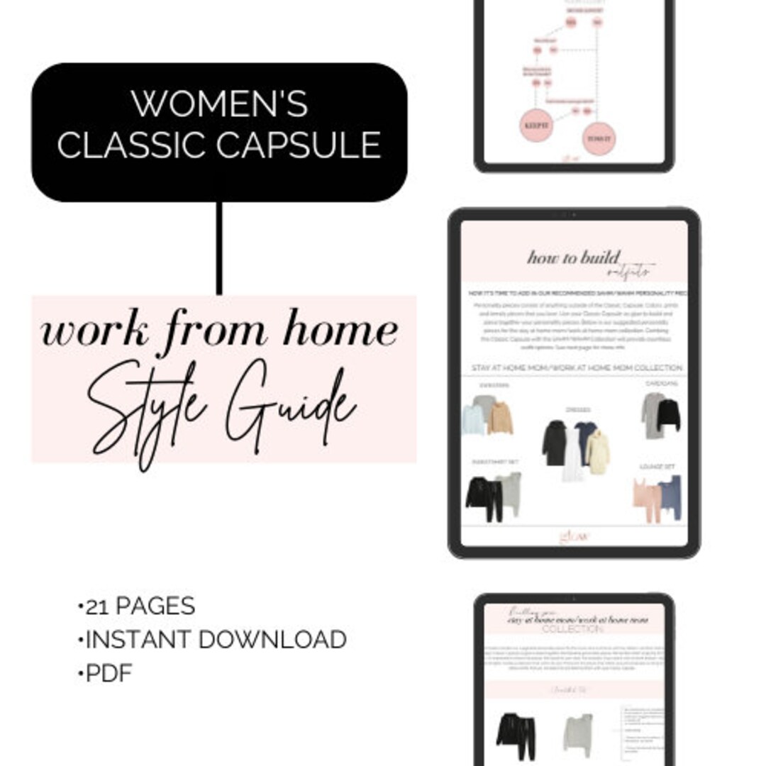 Work From Home Capsule Wardrobe Guide © - Etsy
