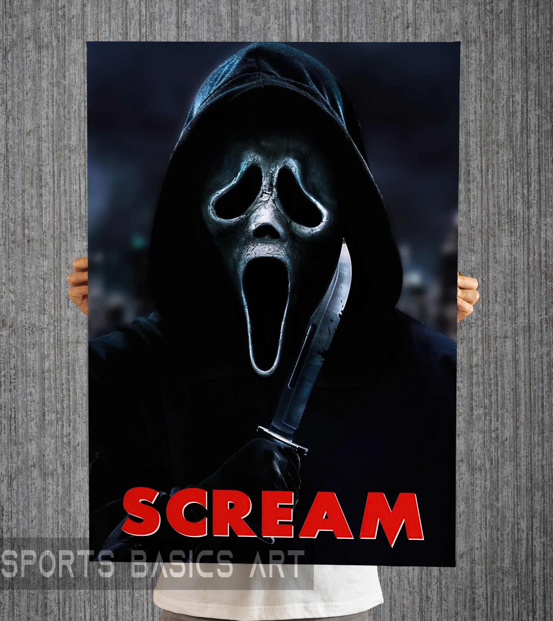 Ghostface Posters Scream Posters Horror Movie Posters Canvas Wall Art Scary Poster Horror Movie ...