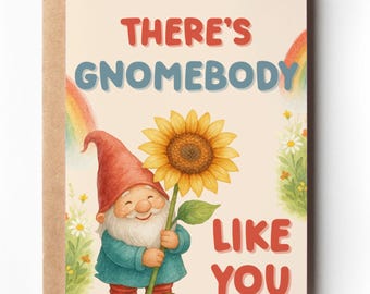 There's Gnomebody Like You, Gnome, Step Card - Etsy