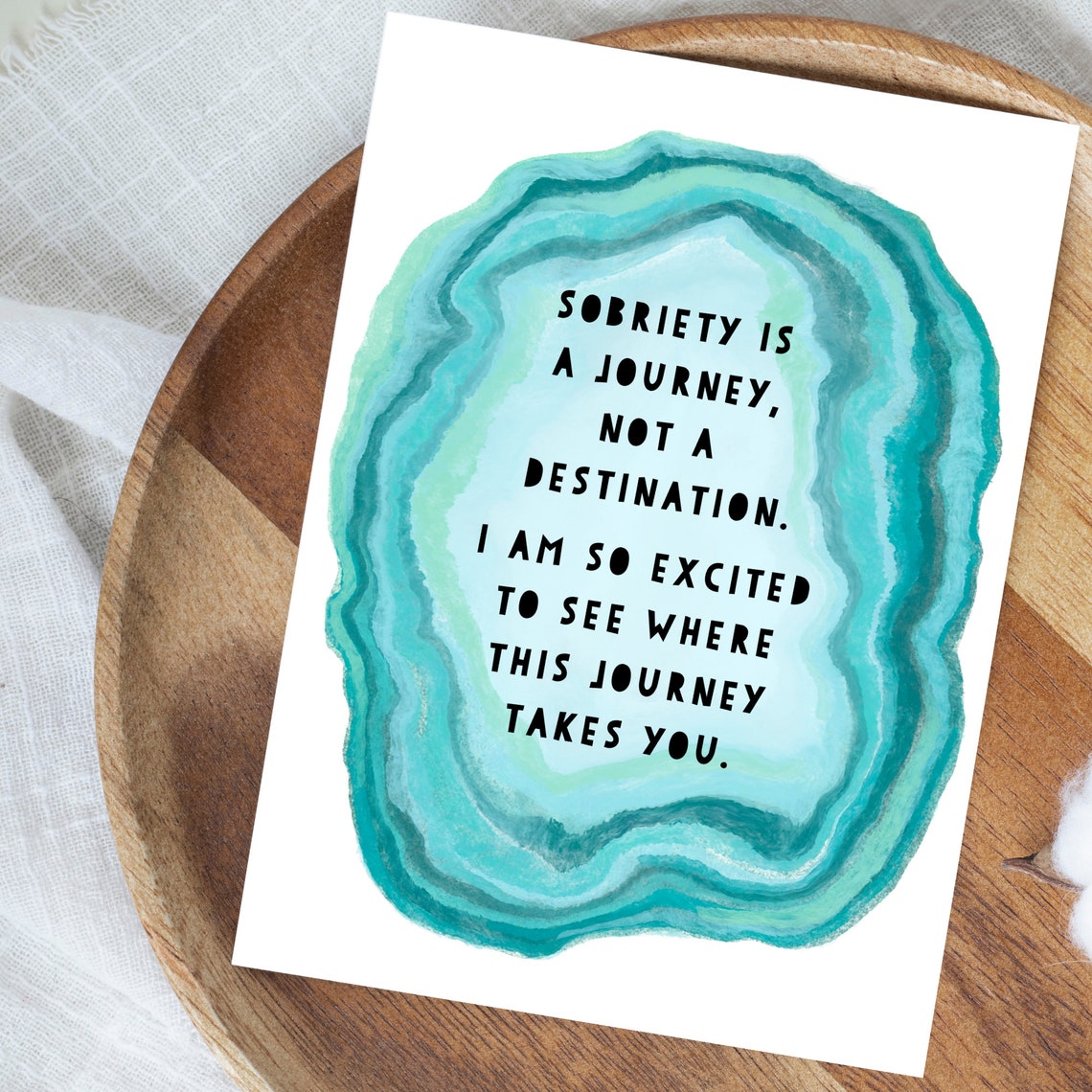 Sobriety is a Journey Recovery Card Sobriety Card Sober - Etsy