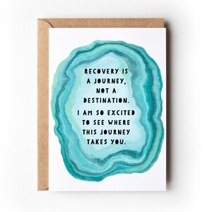 Sobriety is a Journey Recovery Card | Sobriety Card | Sobriety Gift ...