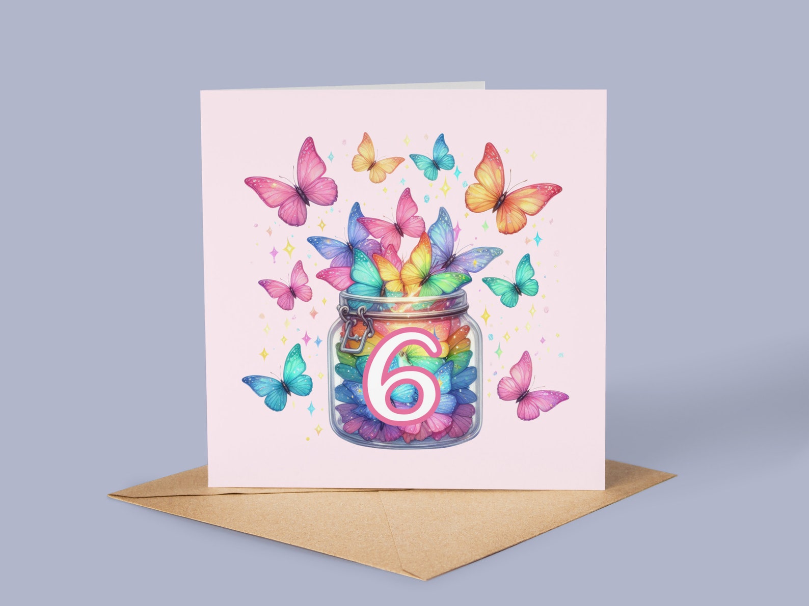 PRINTABLE 6th Birthday Card | Instant Download | Sweet 6 Magical ...