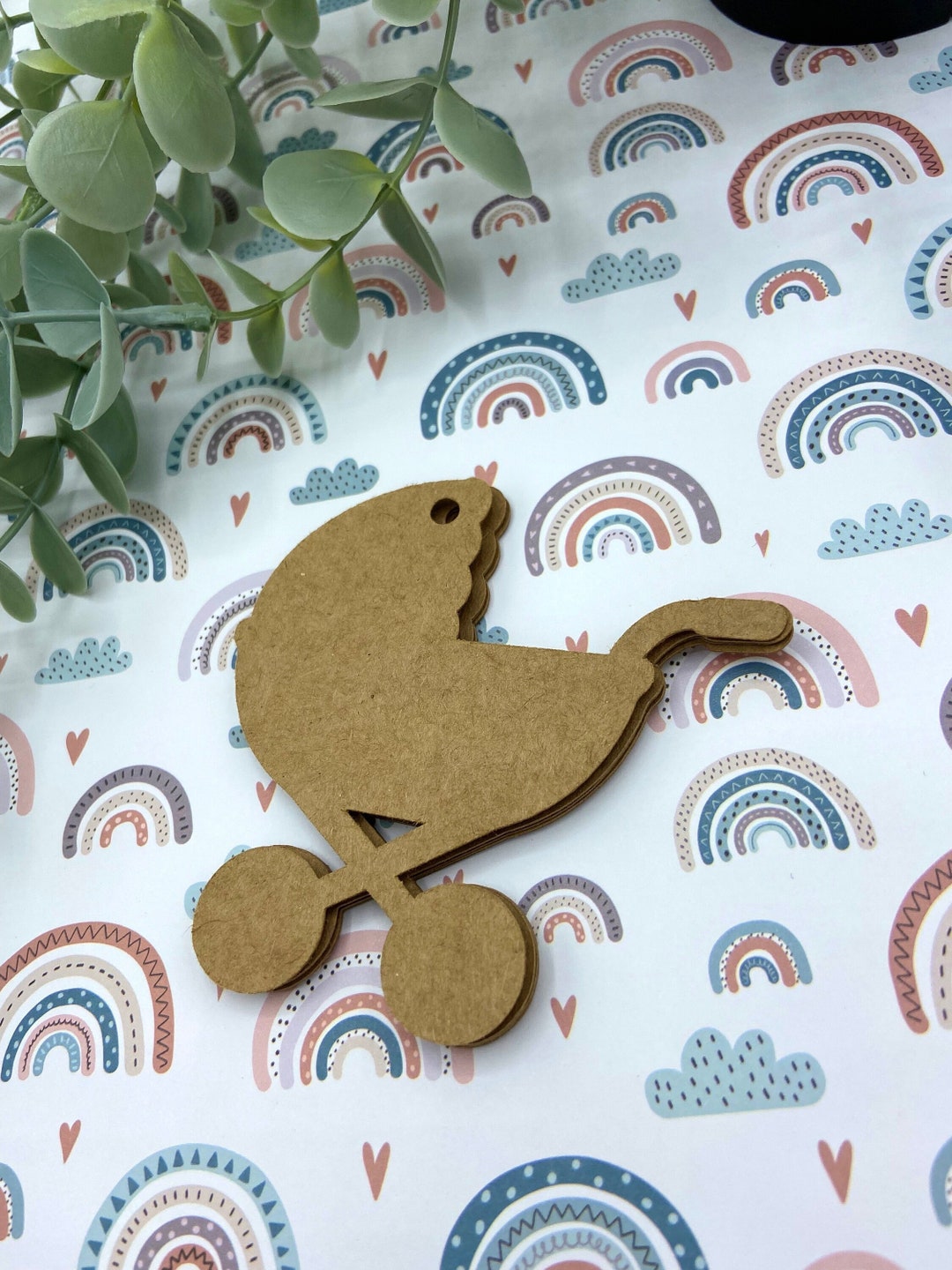 Blank Brown Baby Pram/stroller Kraft Gift Tags/labels Set - Etsy