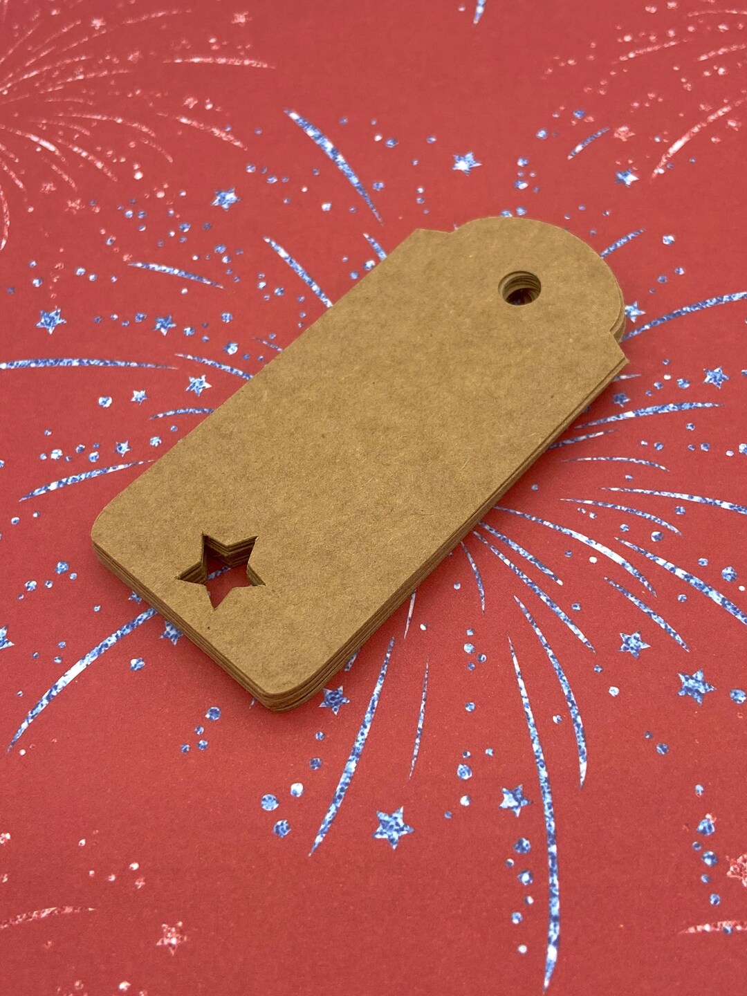 Brown Kraft Gift Tags/labels Set With Star Cut Out - Etsy