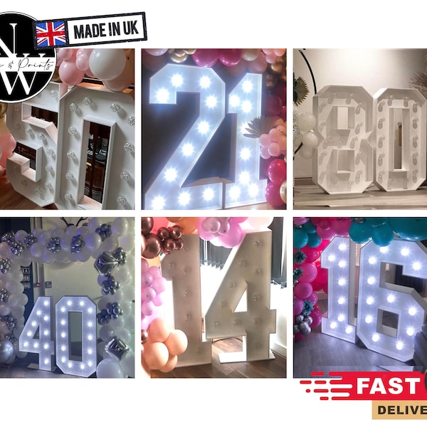 Light up Numbers - Etsy UK