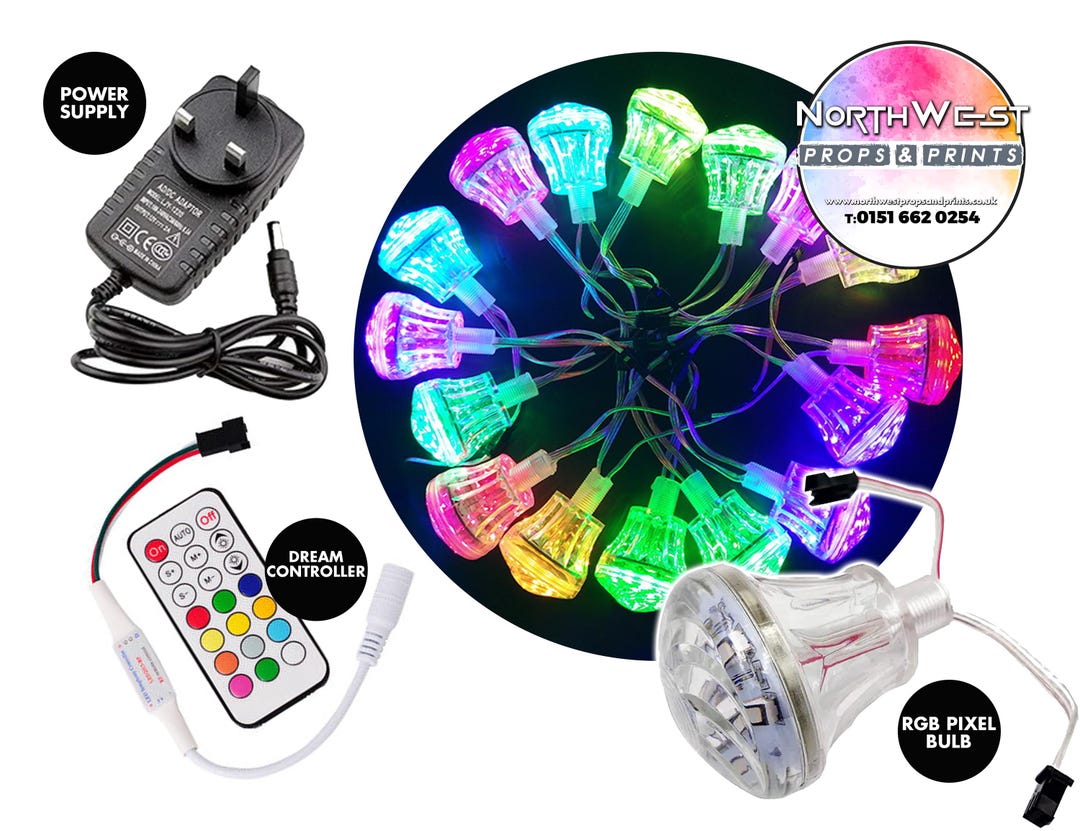 RGB E14 LED Cabochon Fairground Turbo Light Colour Changing Light Lamp ...