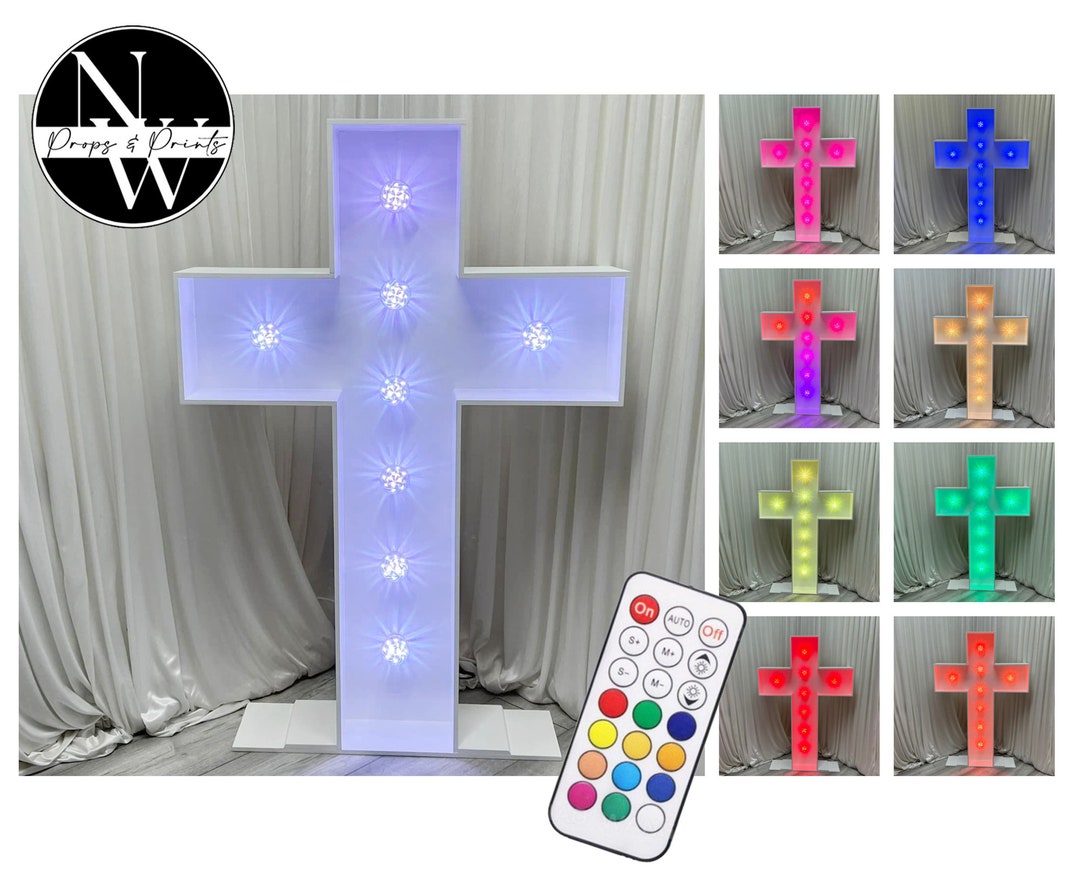 4ft Big, Large, Giant LED Light up RGB Colour Changing Communion ...