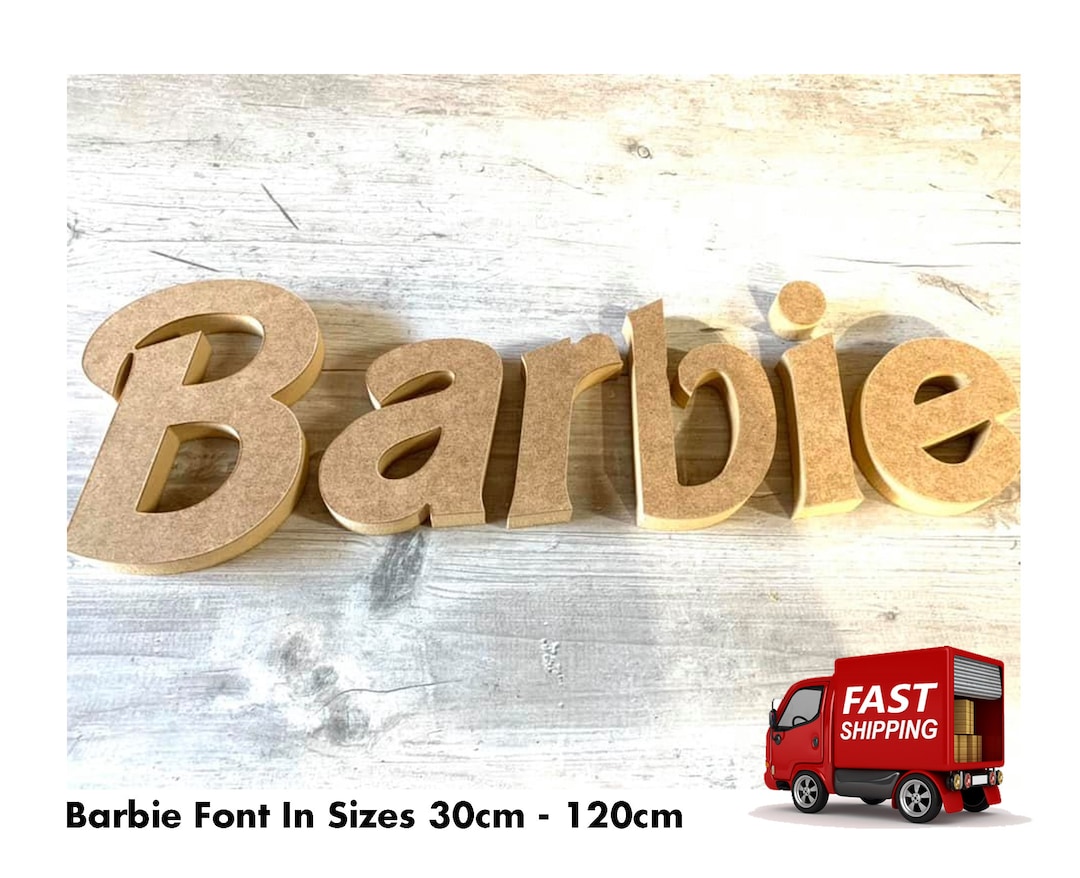 Barbie Font Style Wooden Name Letters, Sign, Nursery, Custom Name, MDF ...