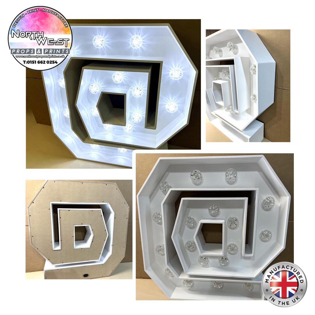 Giant LED Light up Symbol Marquee Fairground Light up LED Numbers Party ...