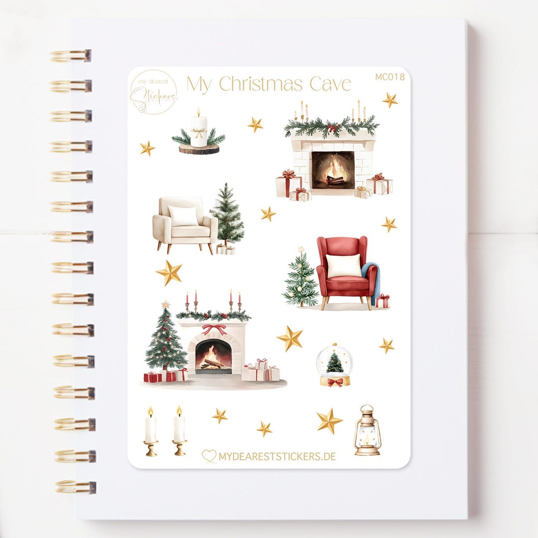 Sticker Sheet my Christmas Cave, Stickers for Bullet Journal Planner ...